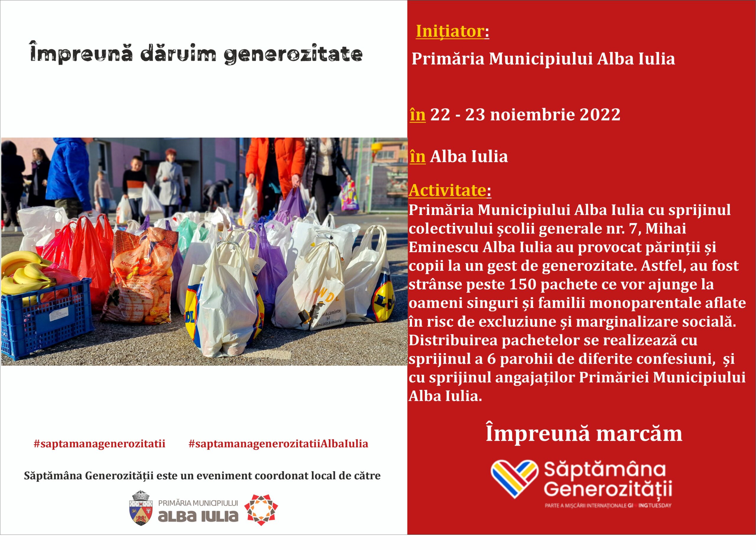 Împreună dăruim generozitate - Săptămâna Generozității